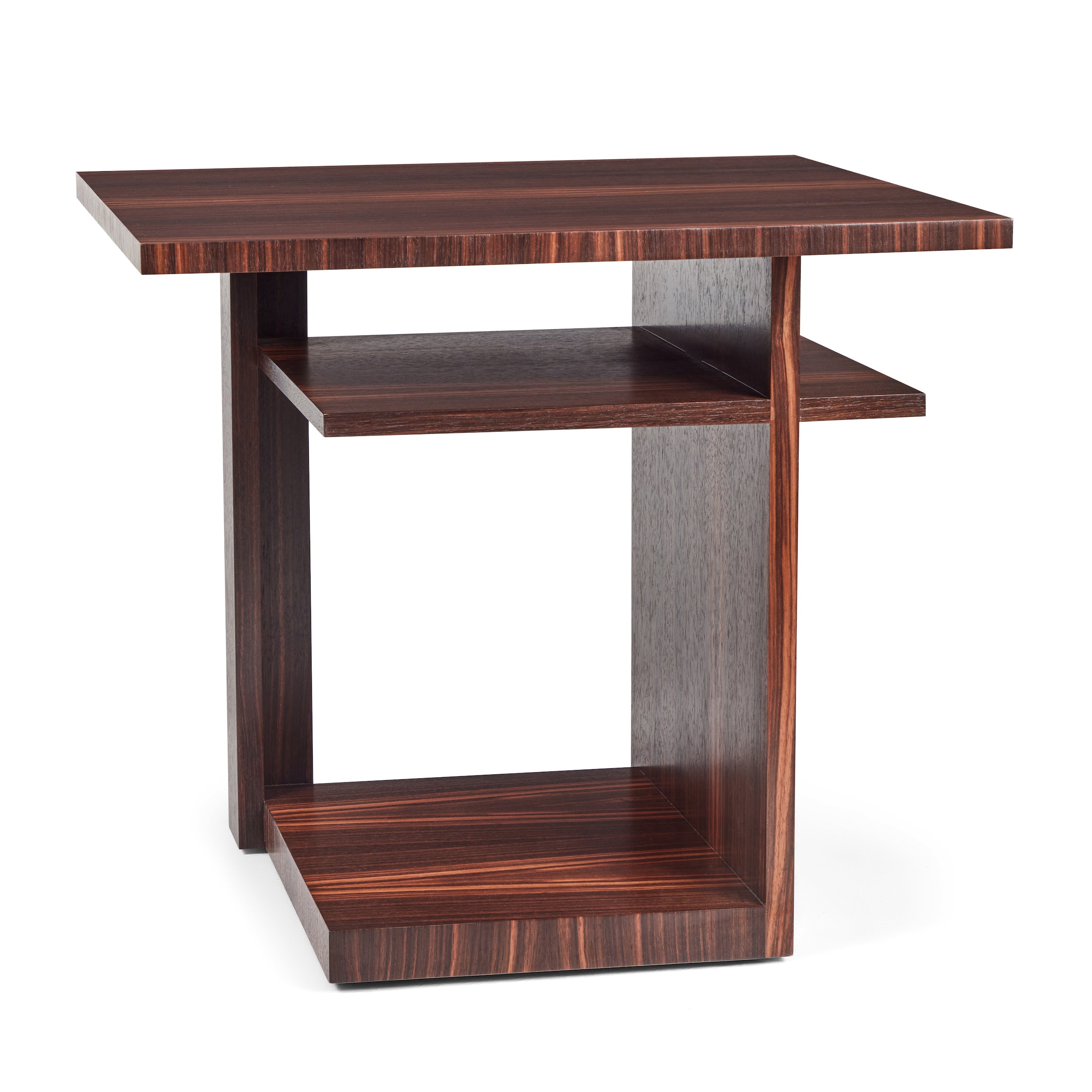 'Mondrian' Solid Wood Side Table in the Manner of Pierre Chareau for M ...